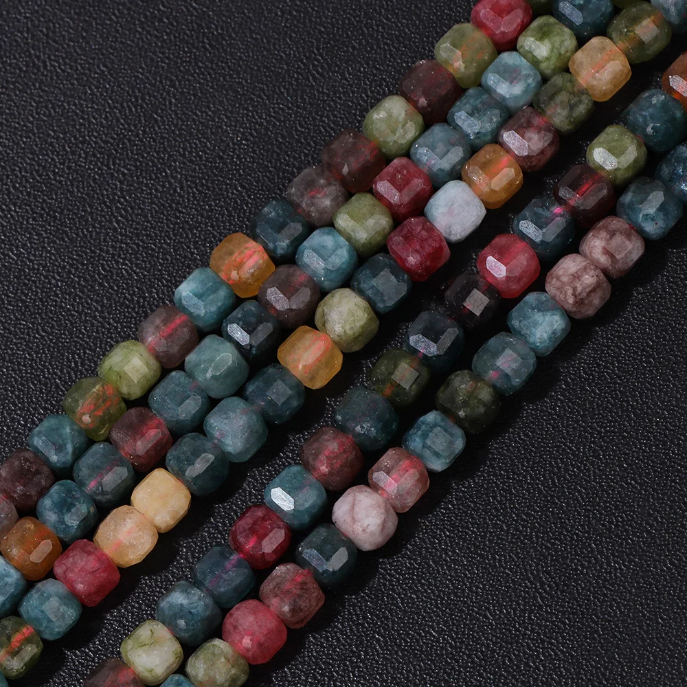 Perle-en-pierre-de-tourmaline-naturelle-facettes-forme-carr-e-ou-calc ...