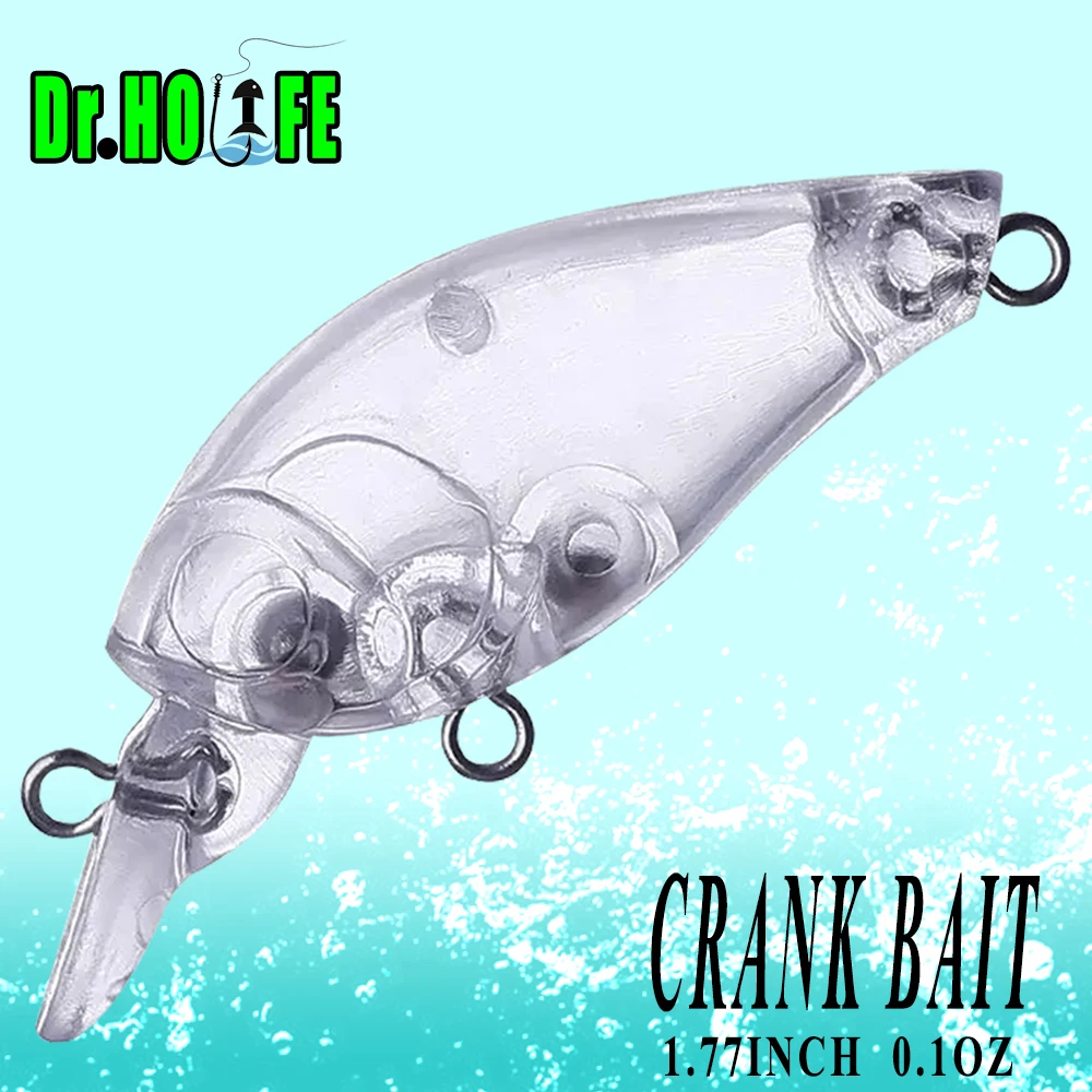 Dr-Holife-100PCS-LOT-Unpainted-Crankbait-Blanks-Mini-Transparent-Bass ...