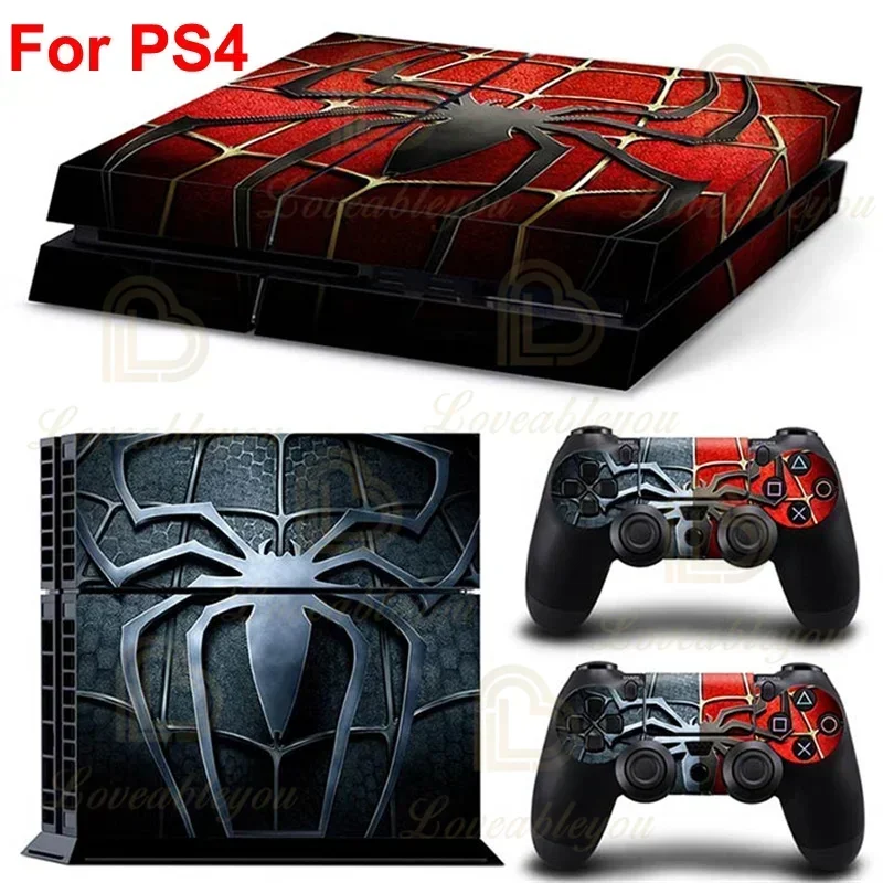 Stickers for SONY PS4 Console Woman Spider Captain America Skin Decals ...