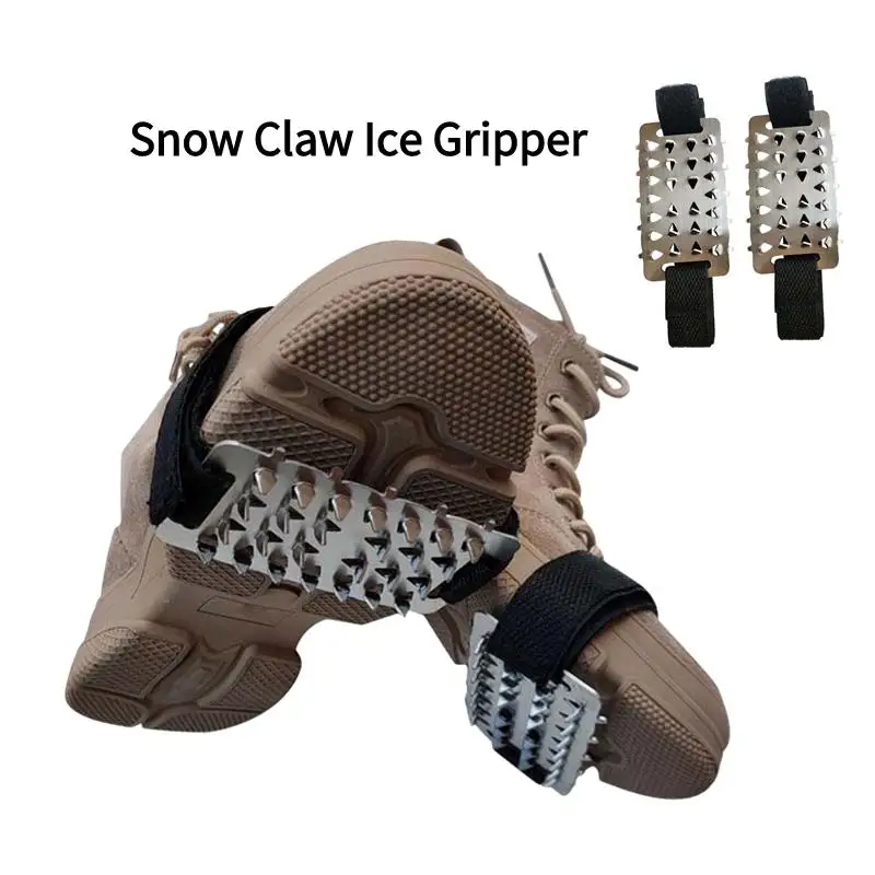 26 Teeth Claw Snow Ice Gripper Anti-slip Climbing Spikes Cleats Slip ...