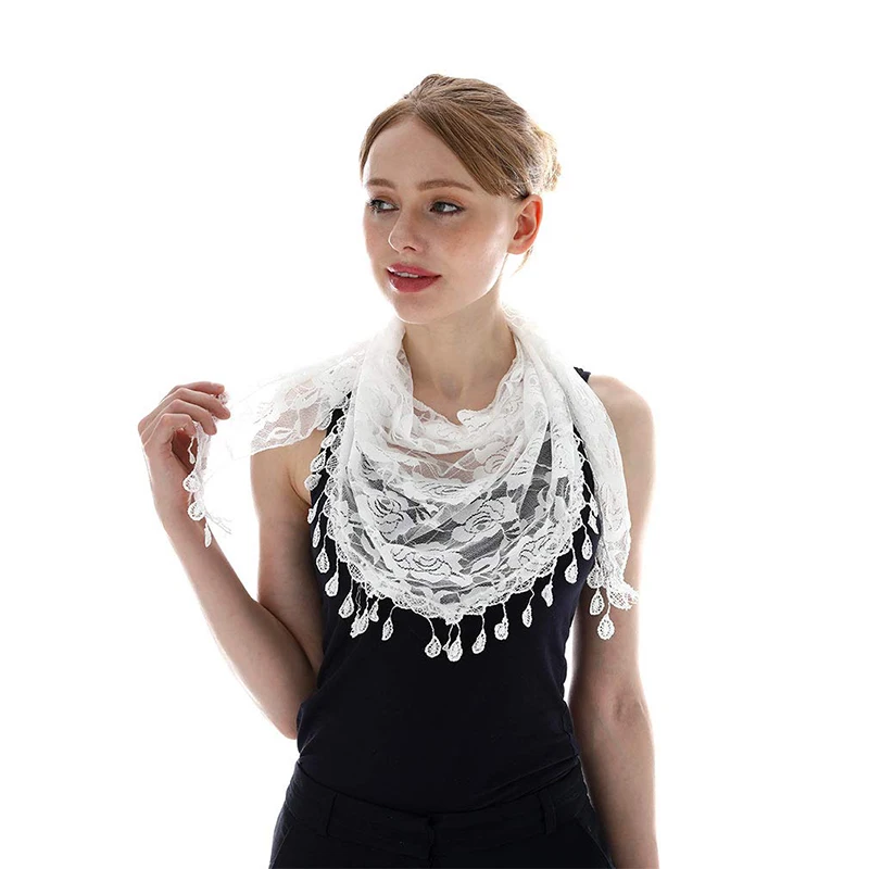 Floral-Lace-Triangle-Scarf-Spring-And-Summer-Styles-Breathable-Hollow ...