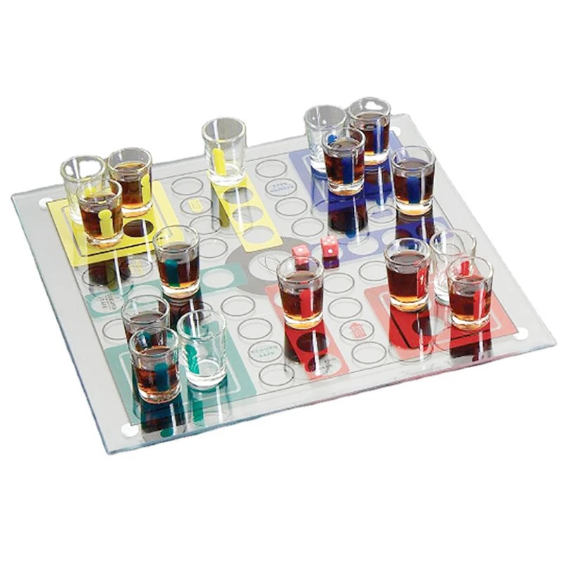 Drinking Ludo Game With Shot Glasses - Sokogala E-commerce