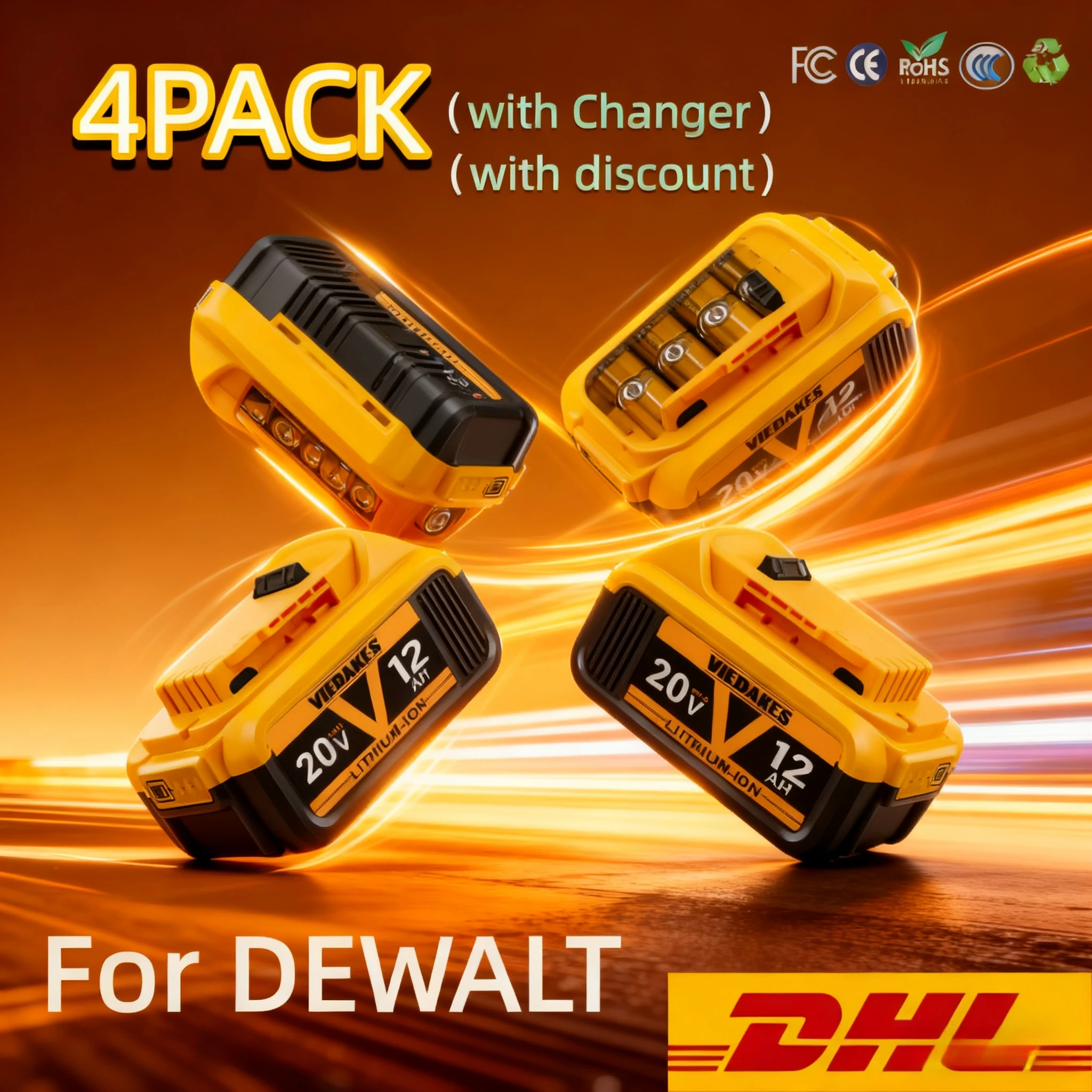 Original for DeWalt 18V 5Ah 6Ah🔥Battery power Tools DCF887 DCG405 ...