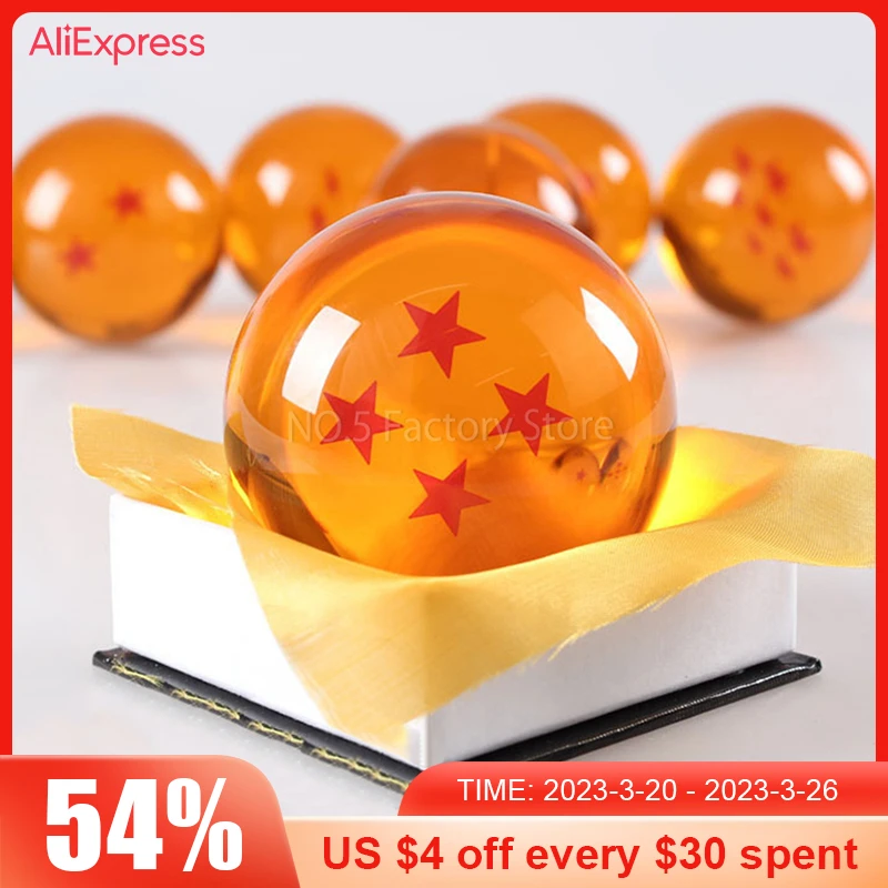 7.6cm Dragon Ball Z Crystal Ball Anime Figure 1 2 3 4 5 6 7 Star Dragon ...