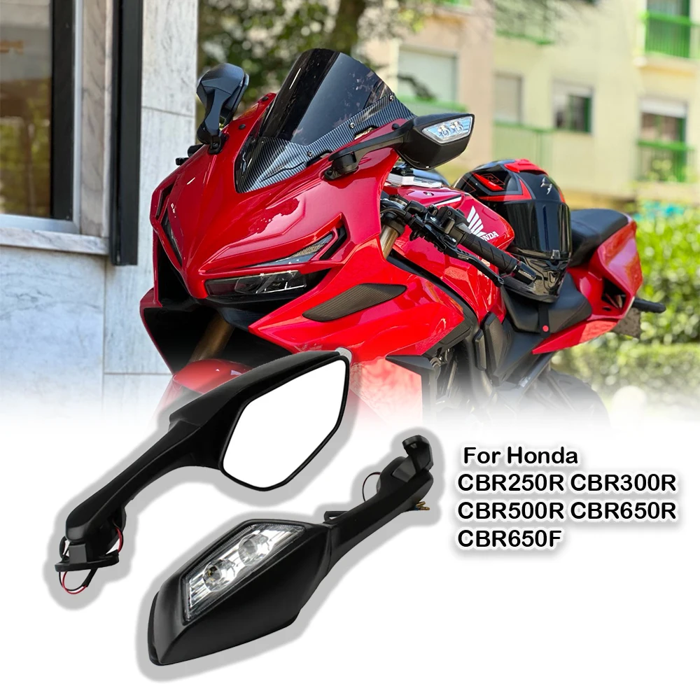 Fit For Honda CBR250R CBR300R CBR500R CBR650R CBR650F Rearview Mirror W ...