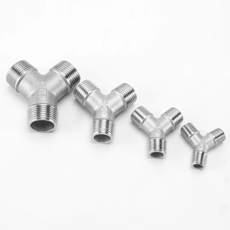 304-Stainless-Steel-Male-Thread-Y-type-Tee-Fittings-Water-Distributor ...