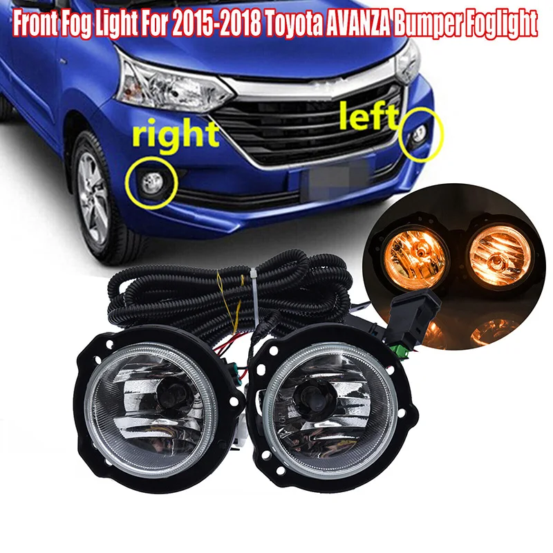 Car-LED-Front-Fog-Bumper-Light-Foglights-With-Wiring-Harness-For-Toyota ...