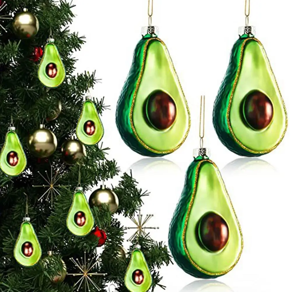 Enfeite-De-rvore-De-Natal-De-Vidro-Baubles-Pendurados-Bolo-De-Abacate ...