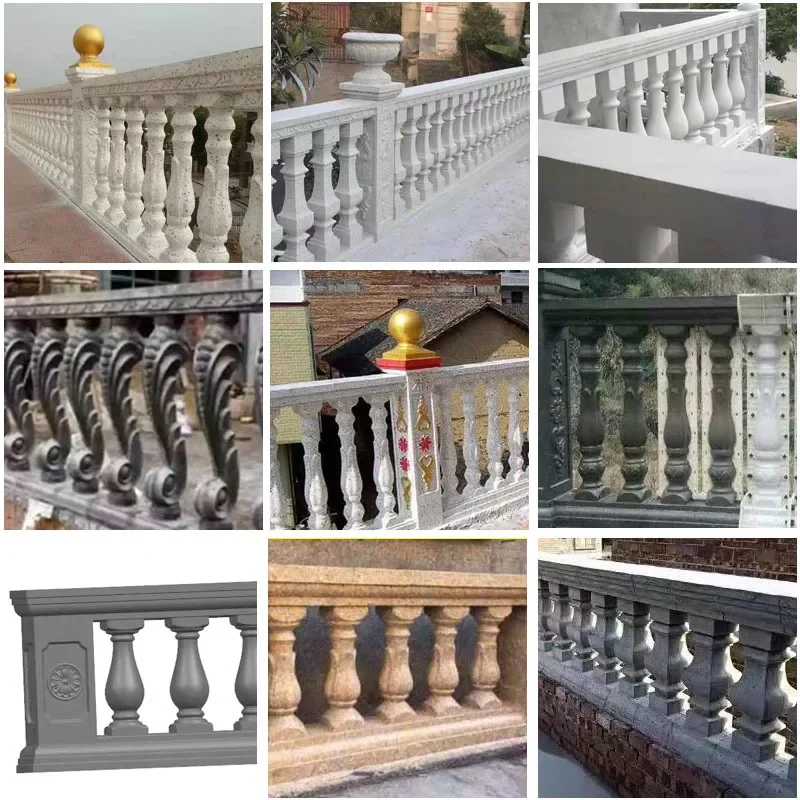 European-Roman-Column-Mold-Square-Balcony-Villa-Fence-Guardrail-Vase ...