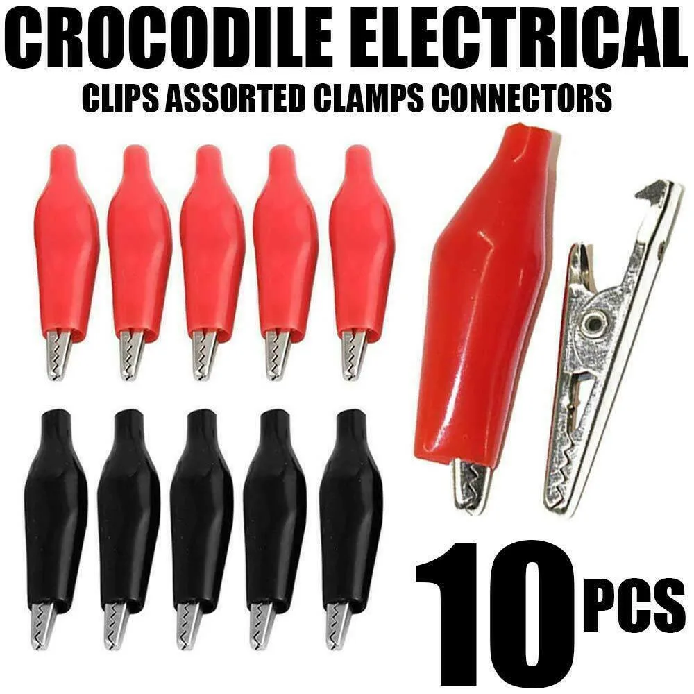 10pcs-Insulated-Crocodile-Clips-Electrical-Battery-Connectors-5A-Mini ...