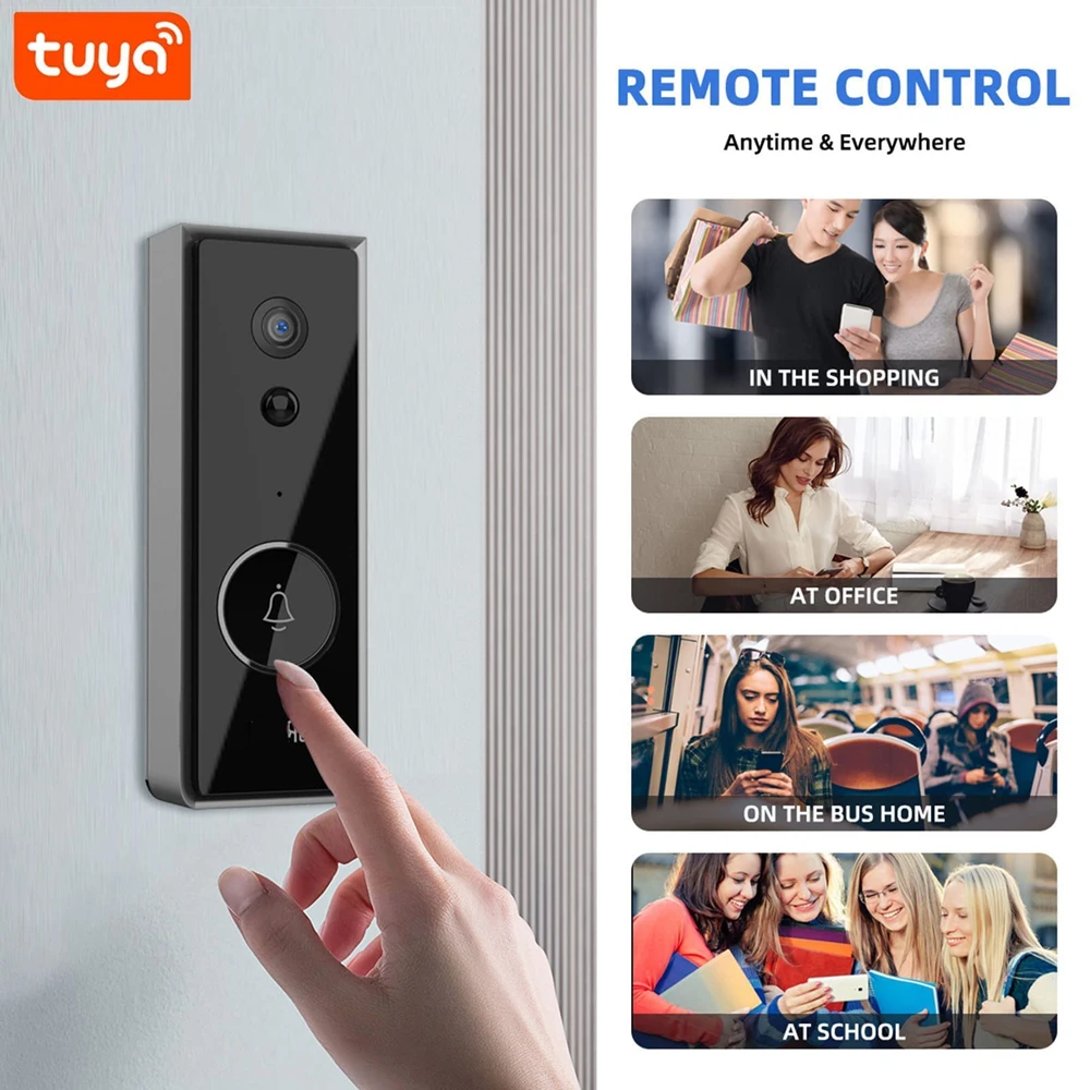 Sonnette - carillon,sonnette vidéo pour maison intelligente,1080P HD ...