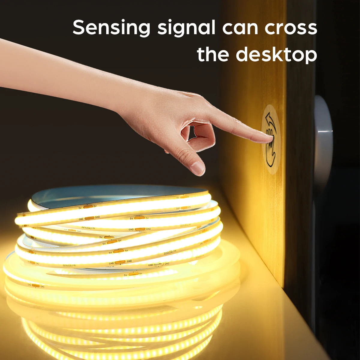 USB-5V-COB-LED-Strip-Light-with-Hand-Sweep-Motion-Sensor-and-Touch ...