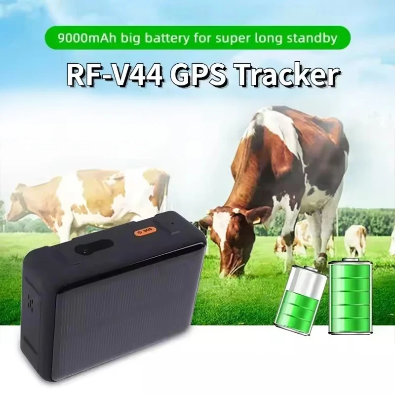 RF-V44 Solar Power Farm GPS Tracker 4G LTE Real-time GPRS Locator IP67 ...