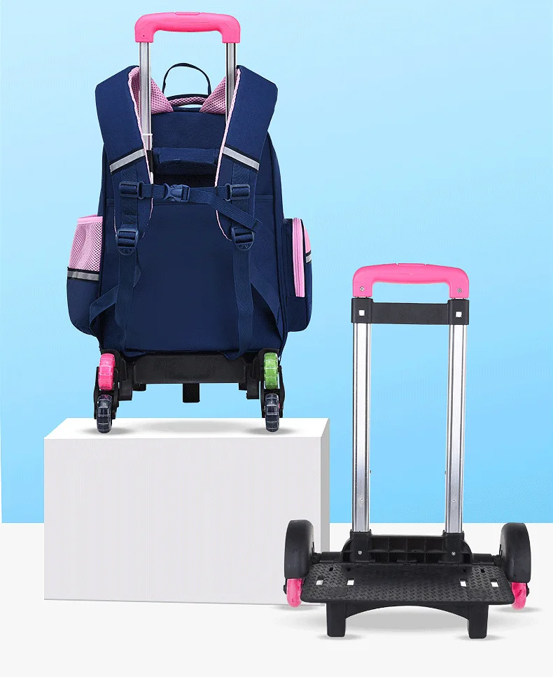Backpack-Trolley-Foldable-Cart-6-Wheels-Rolling-Luggage-Carts-Aluminium ...