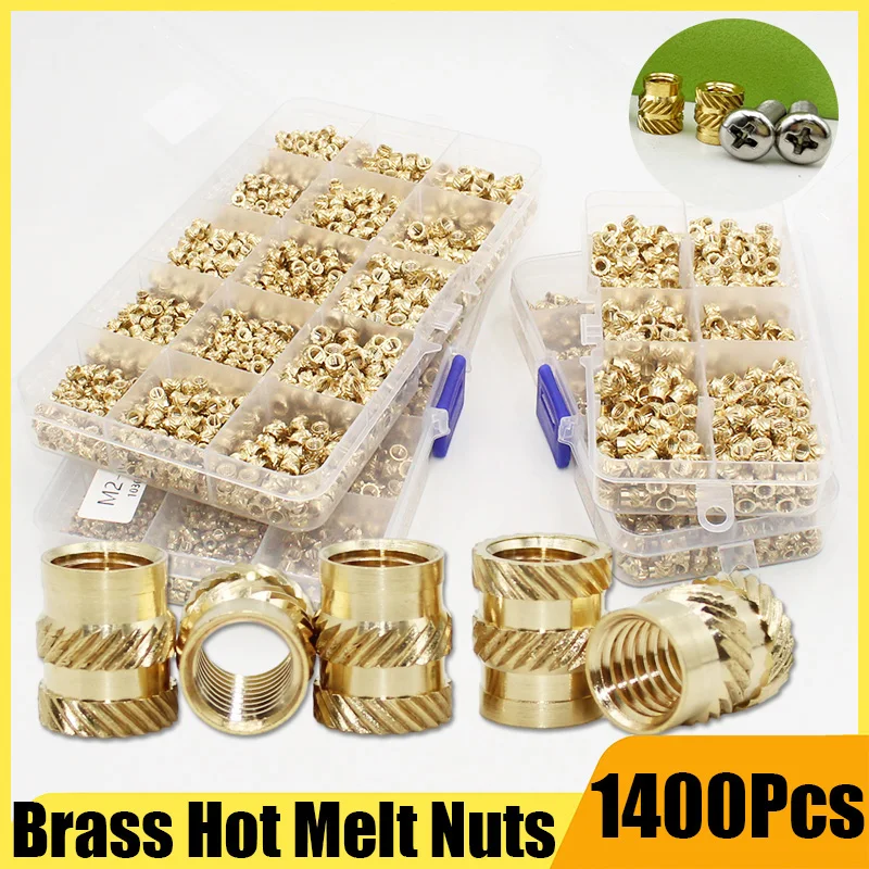Brass-Insert-Nut-Screw-M2-M2-5-M3-M4-M5-M6-Thread-Knurled-Heat-Metal ...