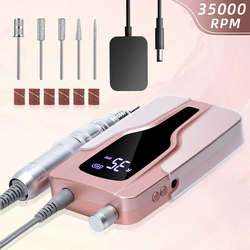 35000RPM-Electric-Nail-Drill-Professional-Nail-Lathe-For-Gel-Polishing ...