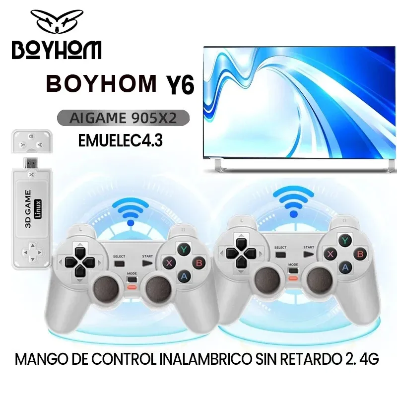 BOYHOM-Y6-2-4G-Wireless-Game-TV-Stick-Retro-Family-Portable-Video-Game ...
