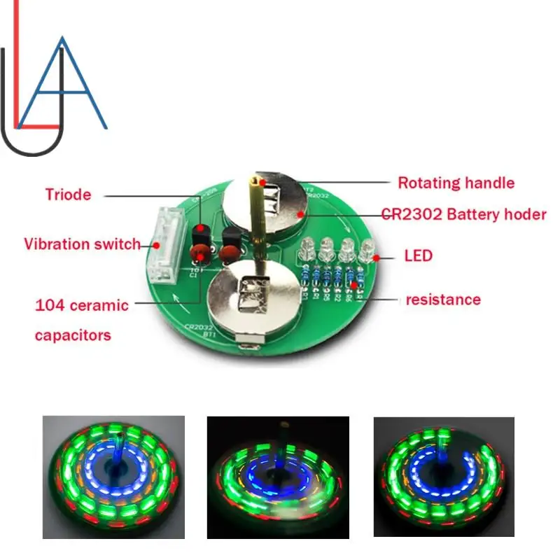 Diy 전자 키트 LED 자이로 DIY 용접 키트 회전 랜턴 인라인 부품 Diy 전자 Sodering 프로젝트 (배터리 제외)|반도체 집적회로| - AliExpress