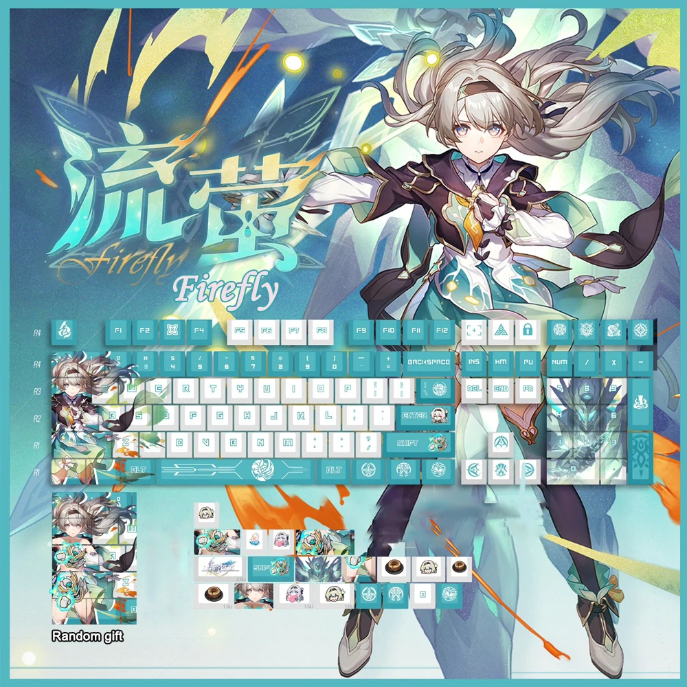 1-Set-Honkai-Star-Rail-Firefly-Opaque-PBT-Keycaps-Anime-Games ...