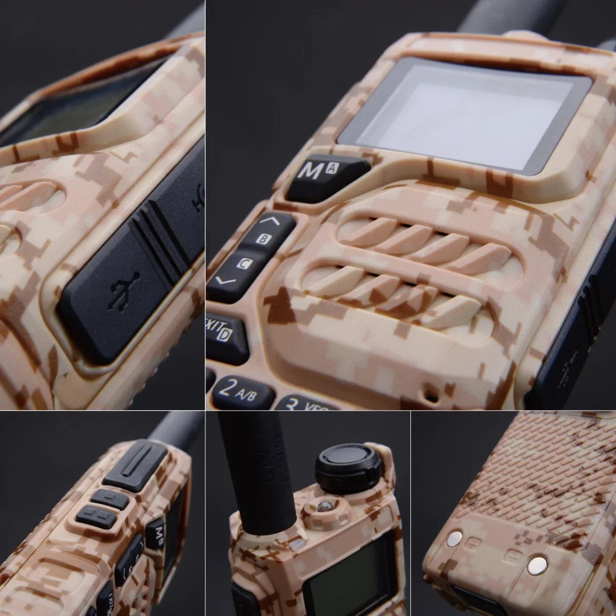 Walkie Talkie UV-K5 Quansheng Two Way Radio Desert Camouflage 5W UHF ...