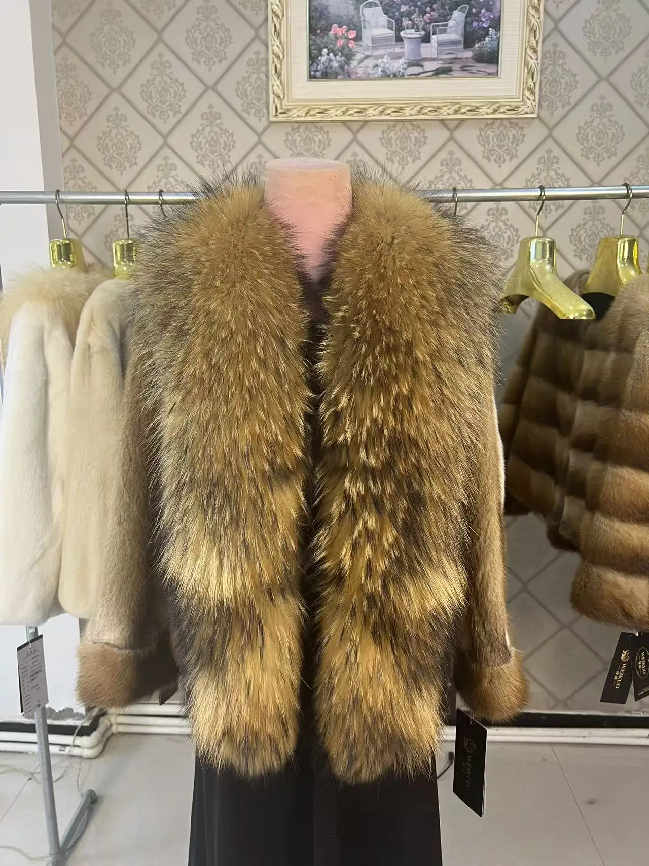 New Women Real Natural Musk Rat Fur Coat High Quality Genuine Winter ...