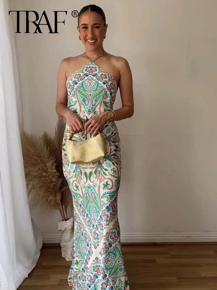 TRAF-vestido-largo-con-hombros-descubiertos-para-mujer-con-espalda ...