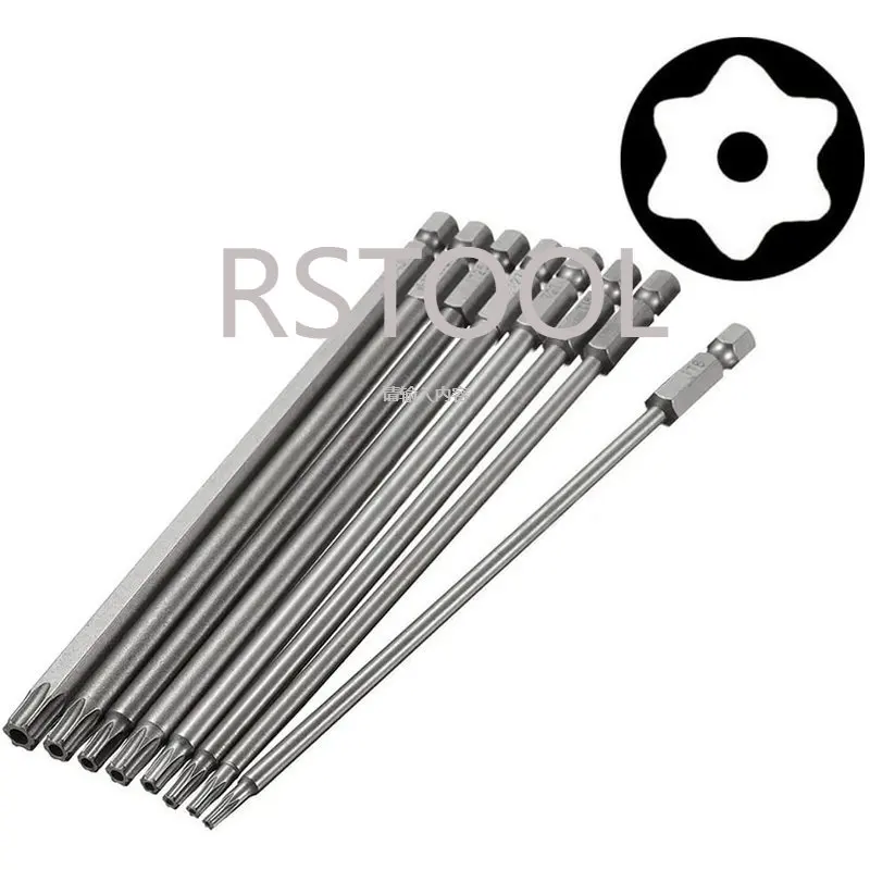 8pcs T8-T40 Magnetic Torx Head Screw Driver Bit Set 1/4 Inch Hex Shank ...