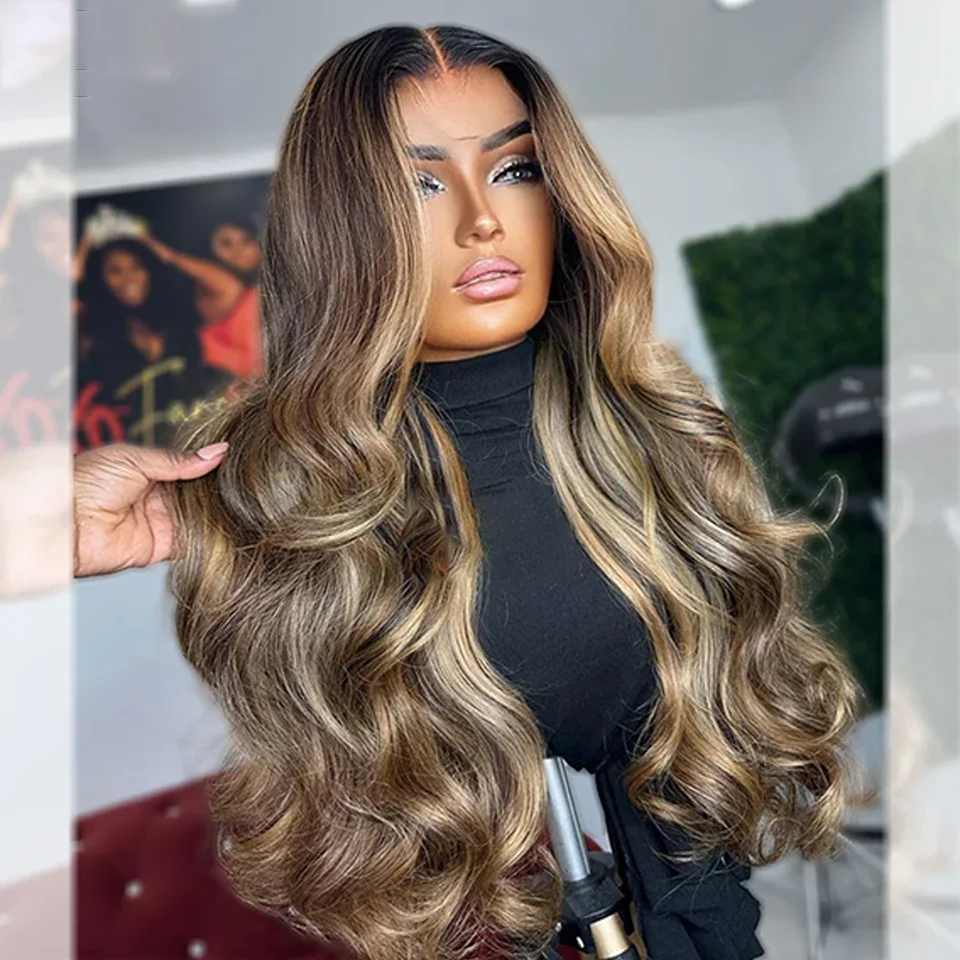 1B-27-Blonde-Balayage-Highlight-Wig-Body-Wave-13x6-HD-Lace-Frontal-Wig ...