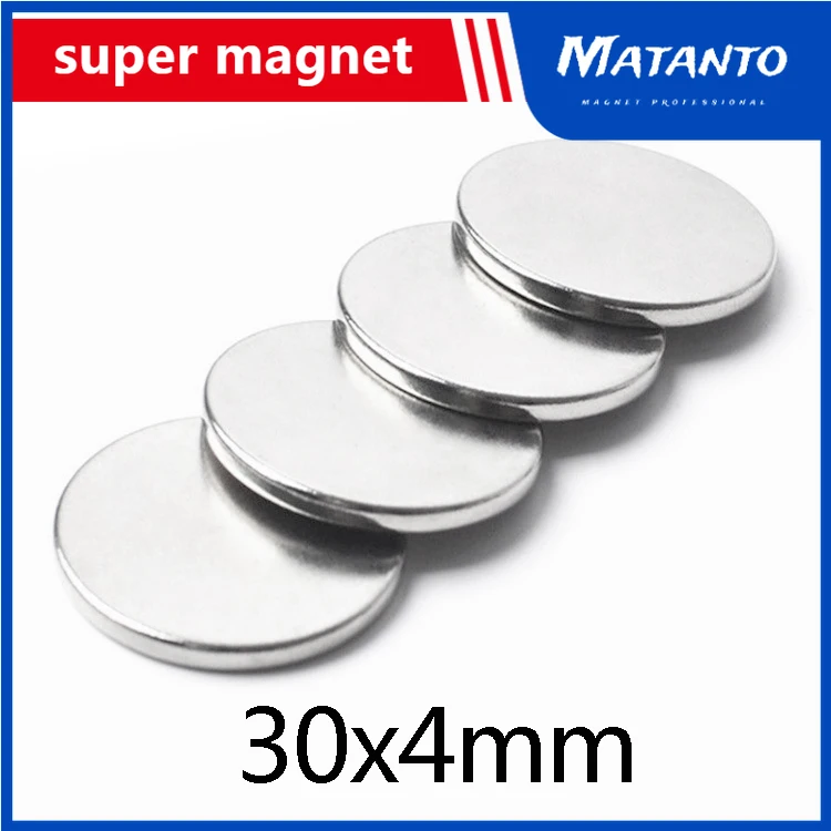 Imanes-magn-ticos-potentes-de-neodimio-permanente-redondos-30x4mm-1-3-5 ...