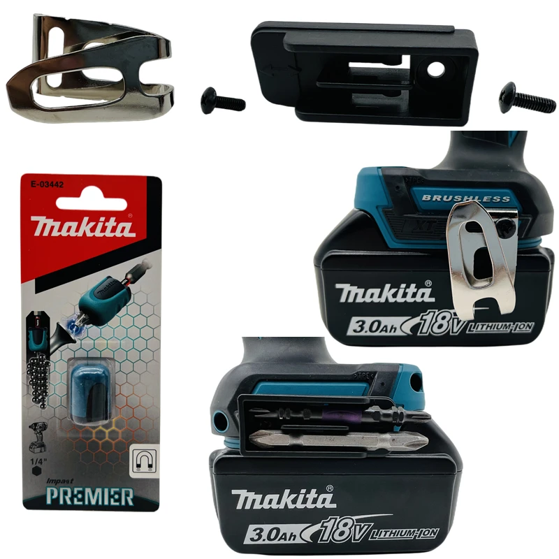 Makita-Dual-Bit-Holder-bit-blet-hook-for-12V-CXT-18V-LXT-346317-0 ...
