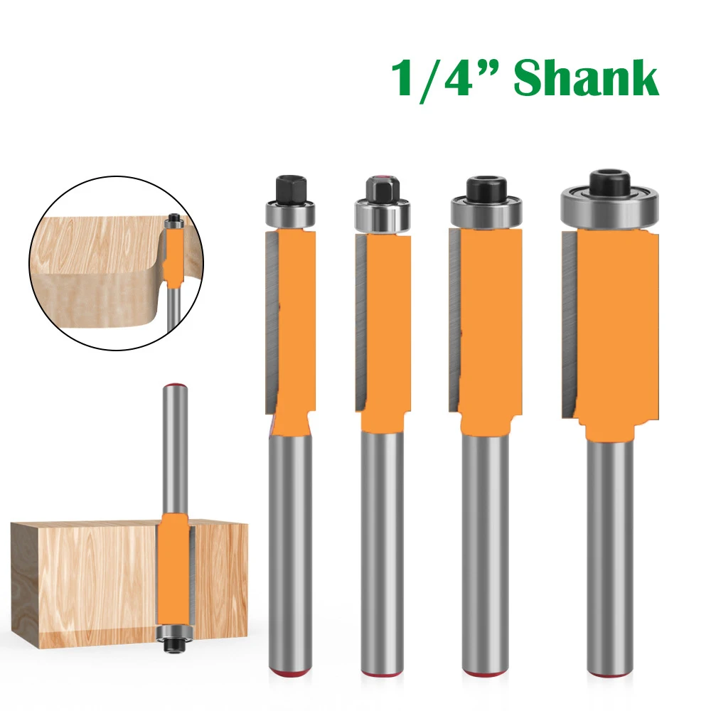1PC-1-4-6-35MM-Shank-Milling-Cutter-Wood-Carving-End-Dual-Flutes-Ball ...