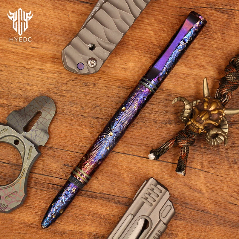 Titanium Alloy Tactical Pen Hand Carved Star Sky Limited Edition ...