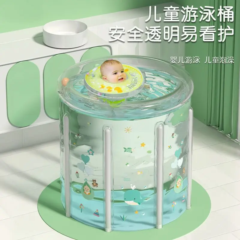 Transparent-Baby-Swimming-Bucket-Children-s-Bath-Bucket-Thickened ...