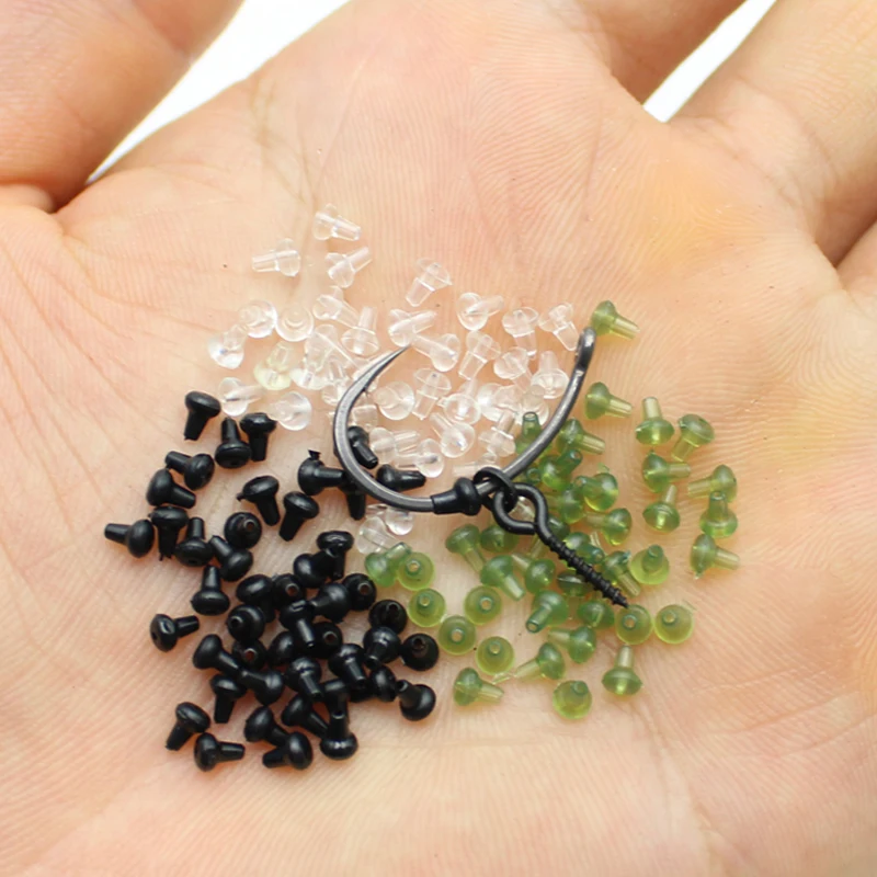 50 Pieces Carp Fishing Hook Stop Bead Ring Swivel Stopper Bait Floss ...