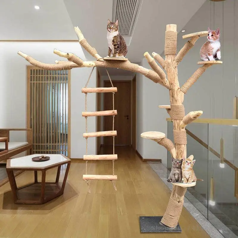Cat-Tree-Large-Dead-Tree-Shape-Real-Trunk-Cat-Climbing-Frame-Fake-Trees ...