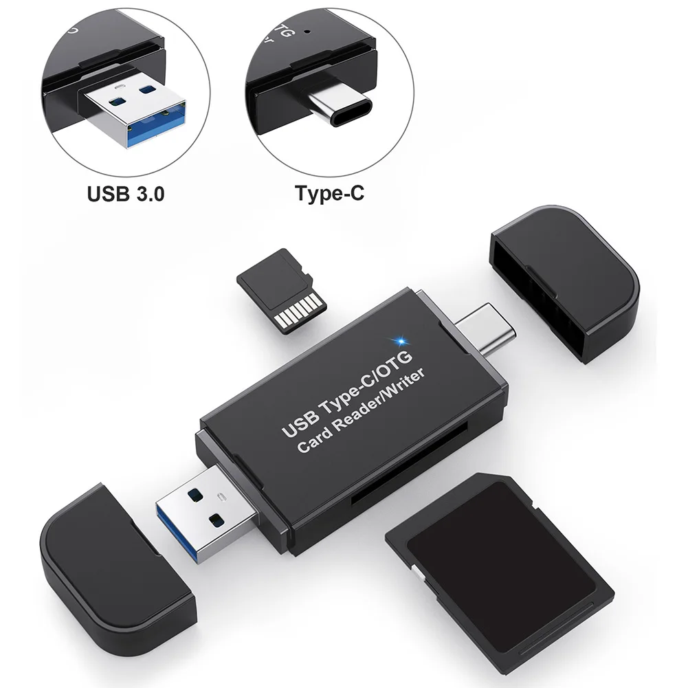 3 in 1 Universal Card Reader Type C/Micro USB/USB to Micro SD TF USB ...