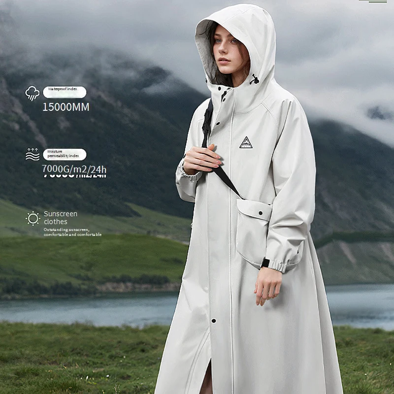 Long-Outdoor-Raincoat-Waterproof-Women-Men-Rain-Poncho-Thick-Camping ...