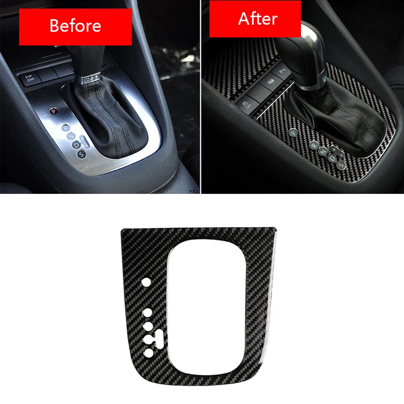 1pcs Carbon Fiber Car Gear Shift Sticker For Volkswagen Vw Golf 5 Golf ...