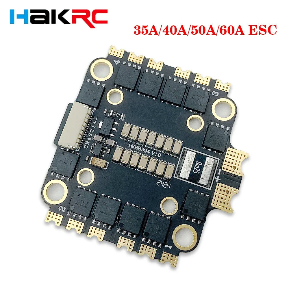HAKRC 8BIT 35A/ 50A/ 32BIT 40A/ 60A BLHeli-32 4in1 ESC Speed Controller ...