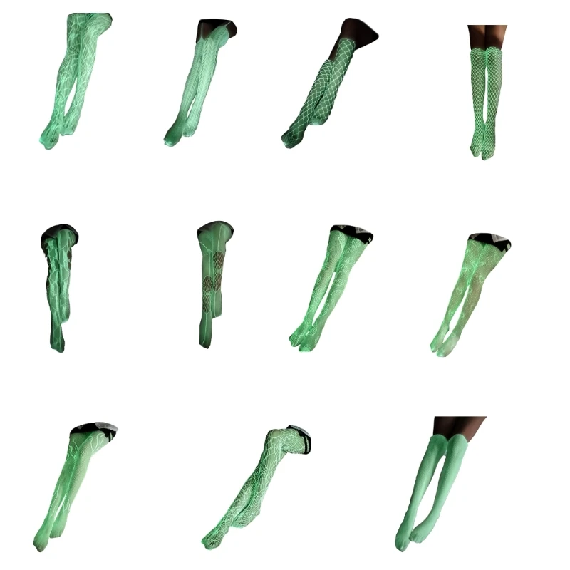 Women-Glow-in-the-Dark-Jumpsuit-Stockings-Leggings-Luminous-Glowing ...