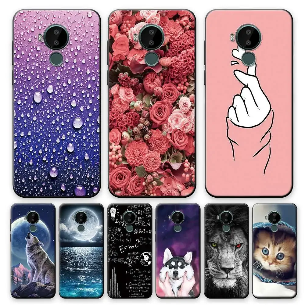 For Nokia C30 Case 6.82'' Silicone Animal Soft Phone Cover for Nokia ...