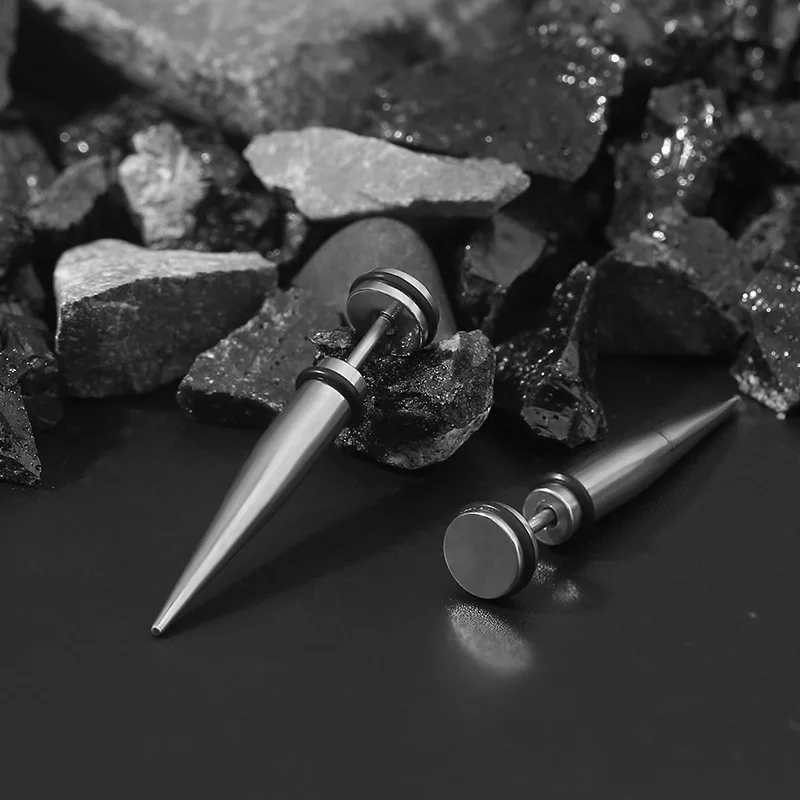 Super-Cool-Gift-New-Conical-Earrings-Women-Men-Punk-Rock-Goth-Fashion ...