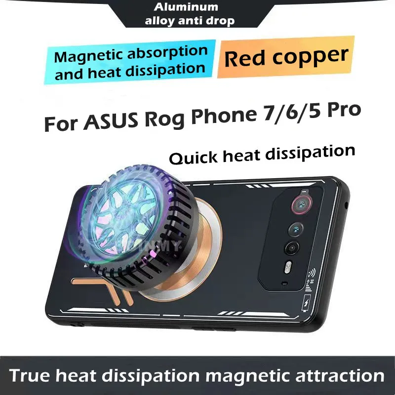 Magnetic-Cooling-Phone-Case-For-Asus-Rog-Phone-7-Pro-Shockproof-Copper ...