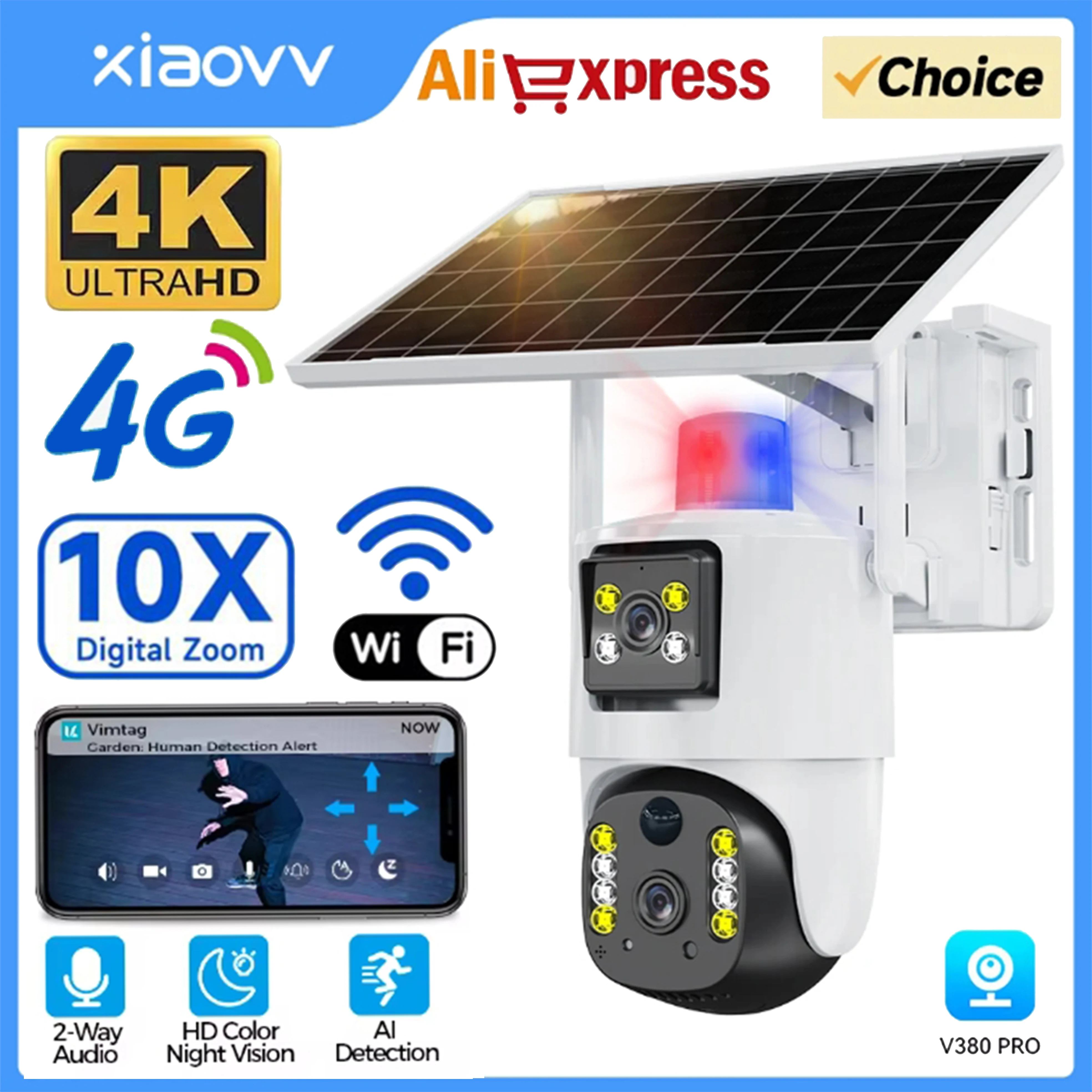 XIAO-VV-4g-Sim-Outdoor-Solar-Dual-Lens-8MP-4K-IP-Camara-Solar-Panel ...