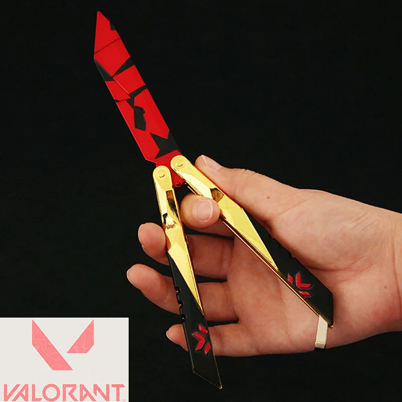 Valorant-Weapon-Melee-Champions-Butterfly-Knife-Plus-Balisong-21cm-Game ...
