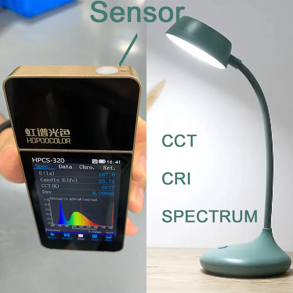 Spectrometer-hopoocolor-HPCS320-Color-CCT-CRI-Lux-Meter-For-Lights-Led ...