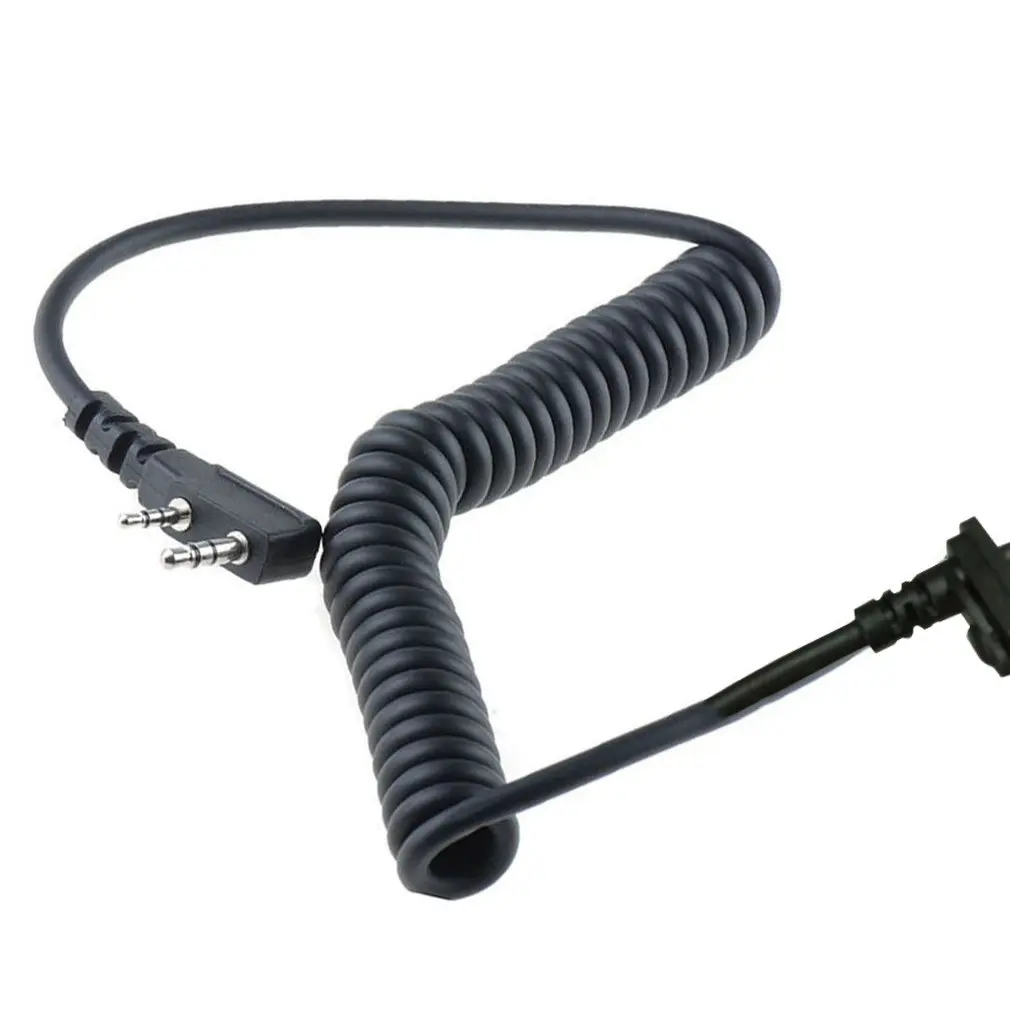 DIY-K-Head-2-Pin-4-Wire-Mic-Microphone-Speaker-Cable-Spring-Line-For ...