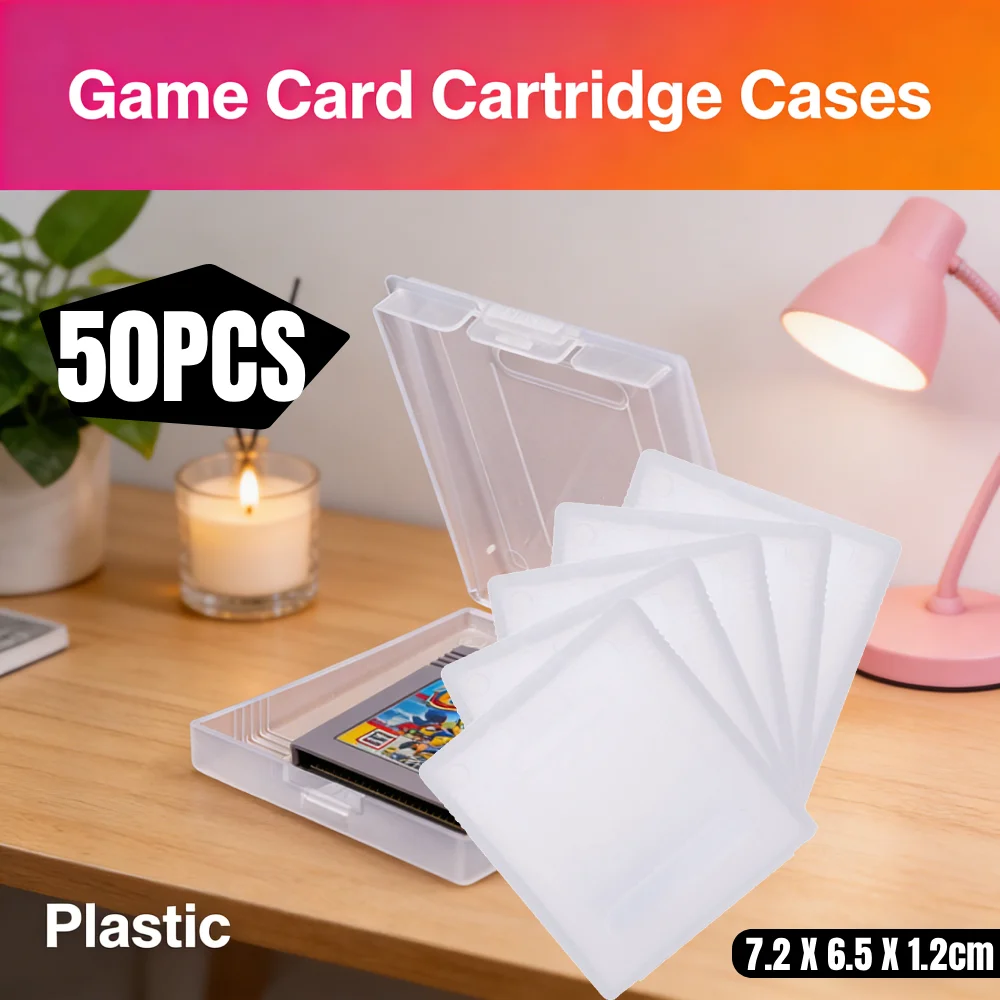 50Pcs Transparent Anti Dust Anti Drop Plastic Game Card Cartridge Cases ...