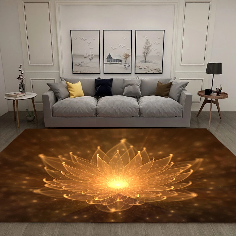 Lotus Carpet Indian Buddha Meditation Home Decor Living Room Carpet ...