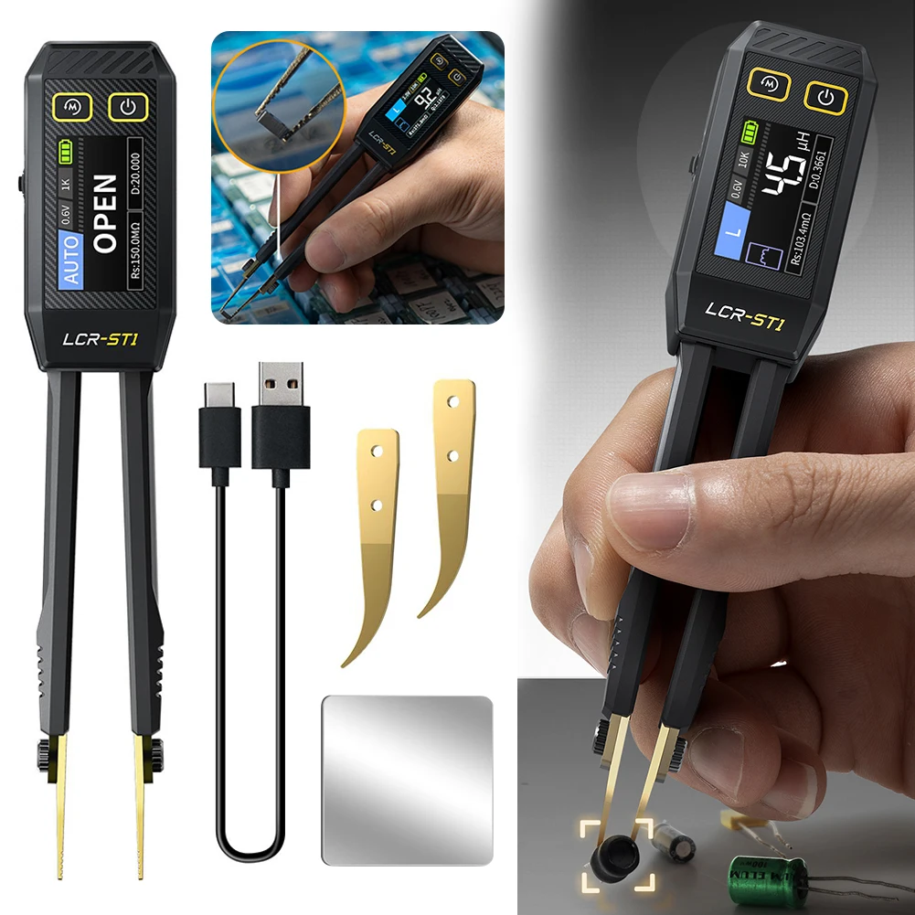 LCR-ST1-Digital-Tweezers-Precise-Electronic-Component-Analyzer-LCR-SMD ...